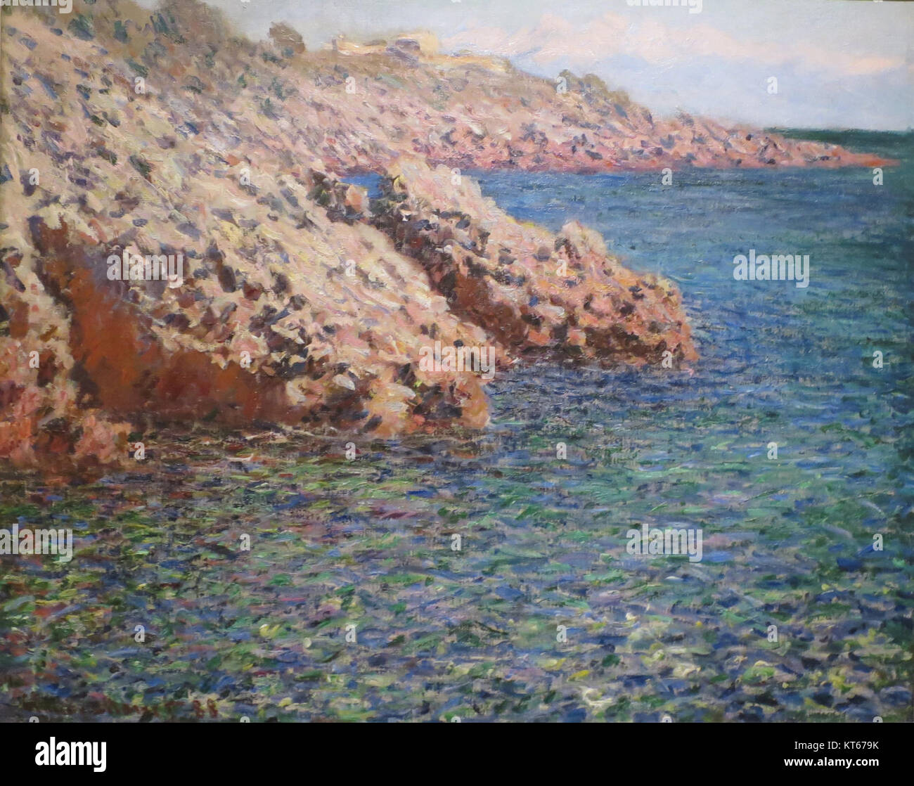 The painting The Mediterranean (Cap d'Antibes) by Claude Monet captures ...