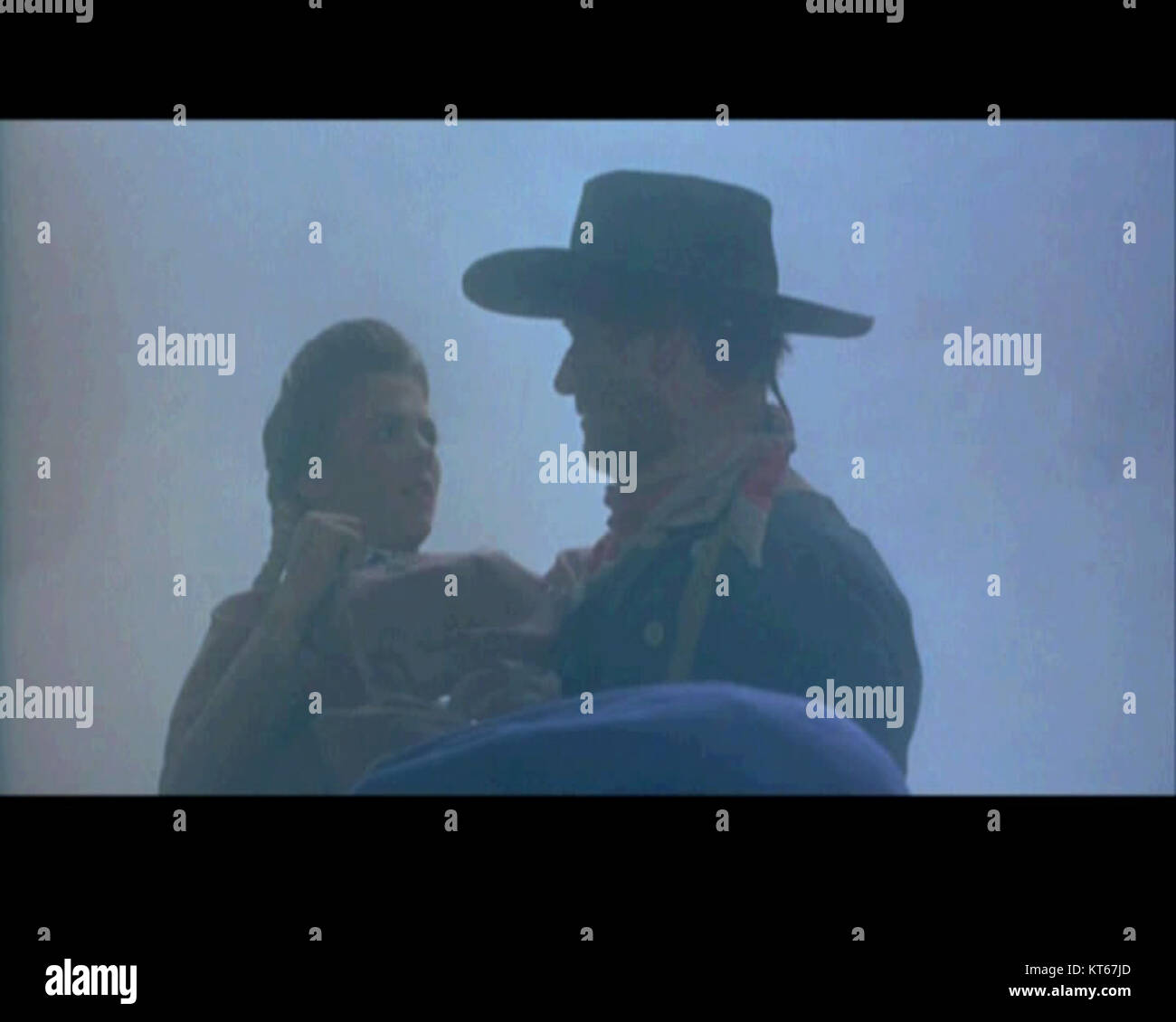 A screenshot from the 1956 film *The Searchers*, showcasing a key scene ...