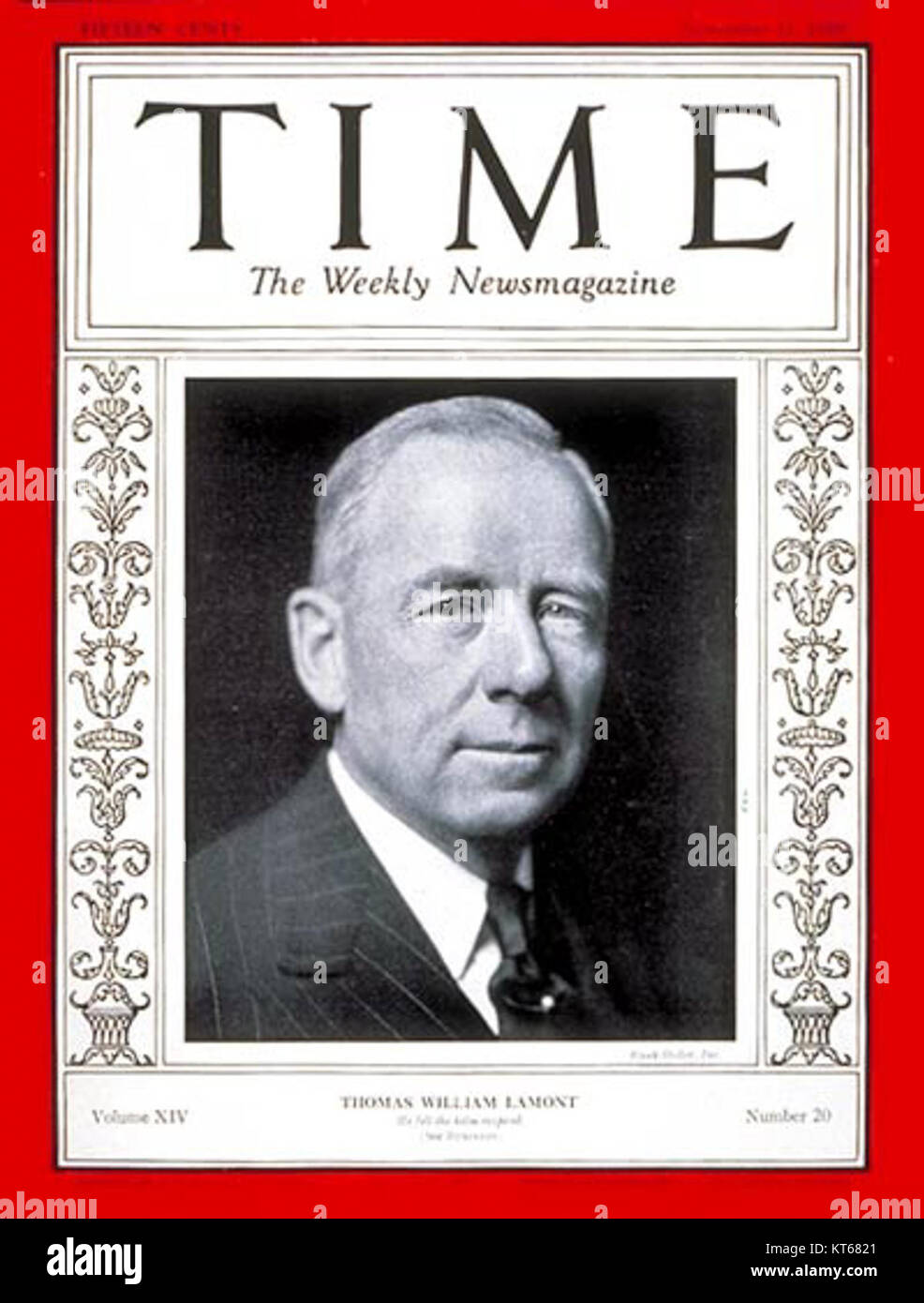 Thomas W. Lamont, a prominent American banker, was featured in the 1929 ...
