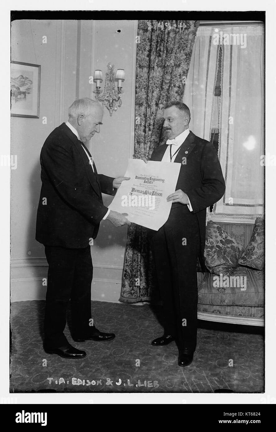 Thomas A. Edison and J.L. Lieb (10609183614 Stock Photo - Alamy