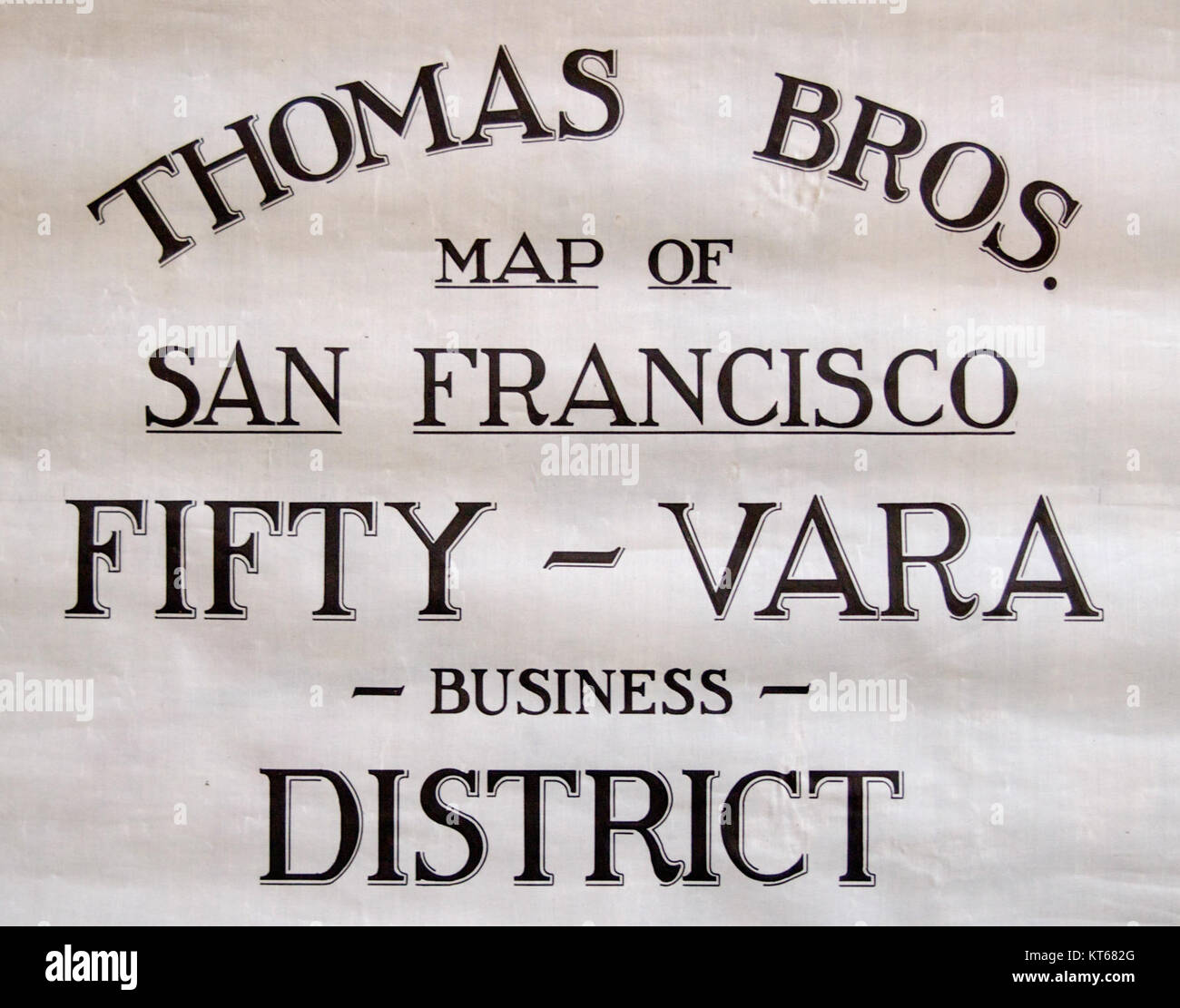 The Thomas Bros. logo on this San Francisco map indicates its role in ...