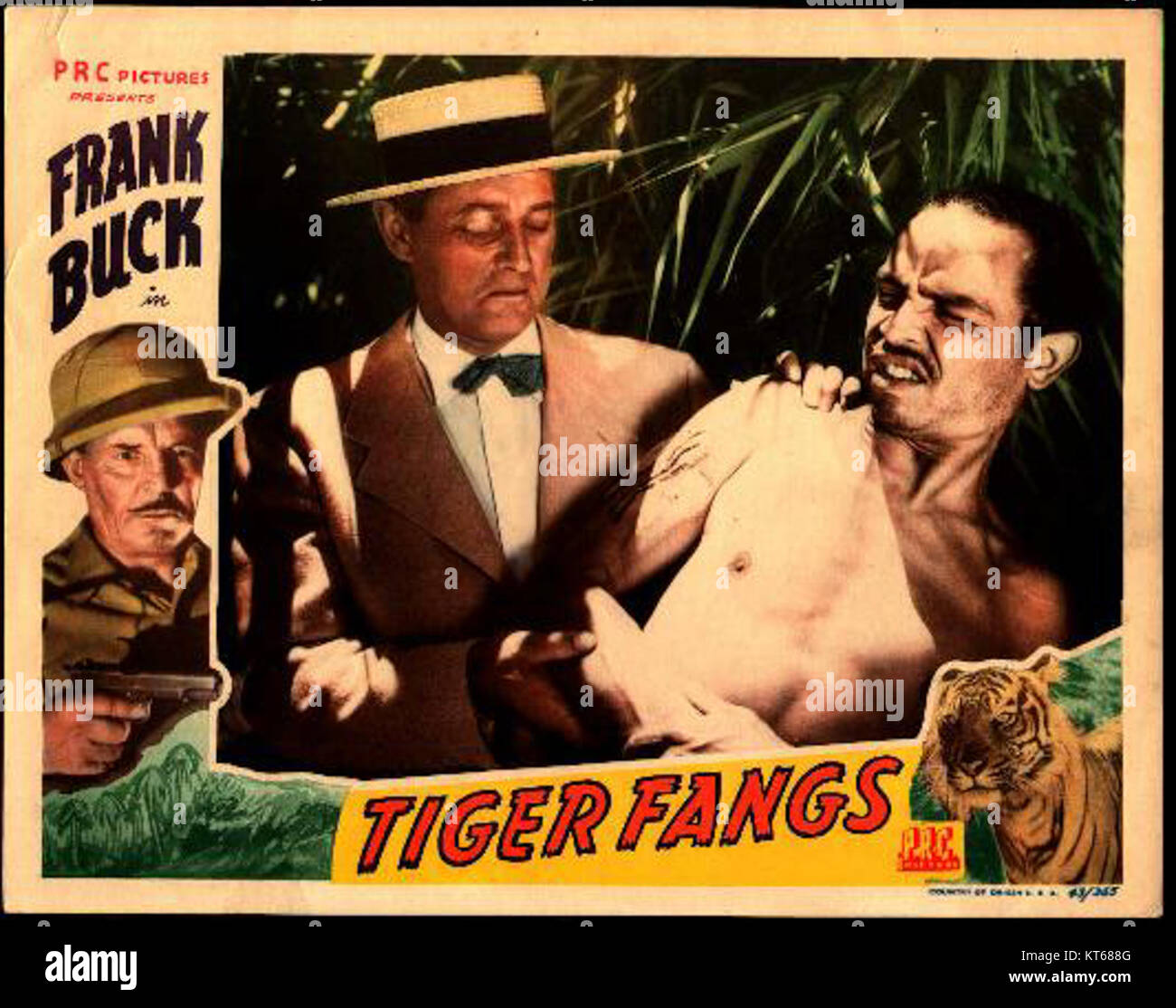 A promotional photo from the 1943 film 'Tiger Fangs,' depicting scenes ...