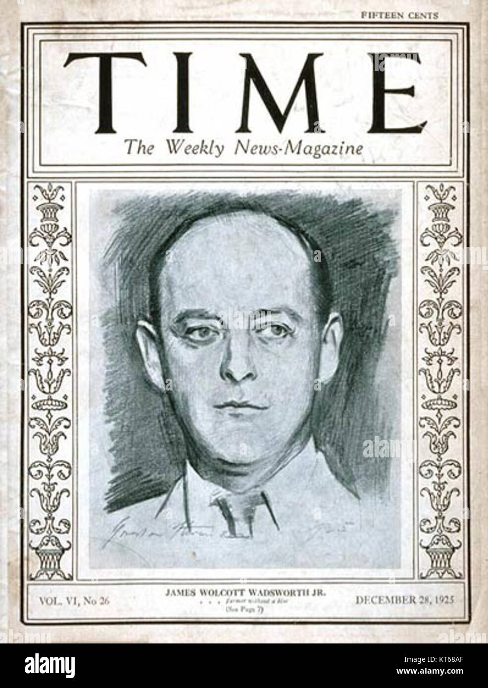 A feature in Time Magazine on James Wolcott Wadsworth Jr, providing ...