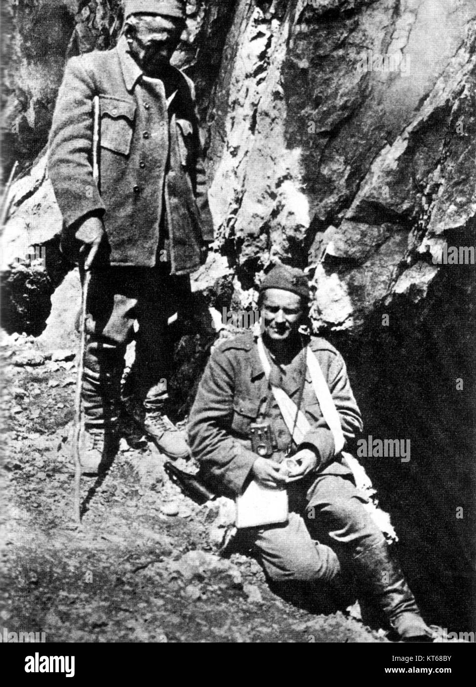 This historical photograph captures Tito and Ivan Ribar, two prominent ...