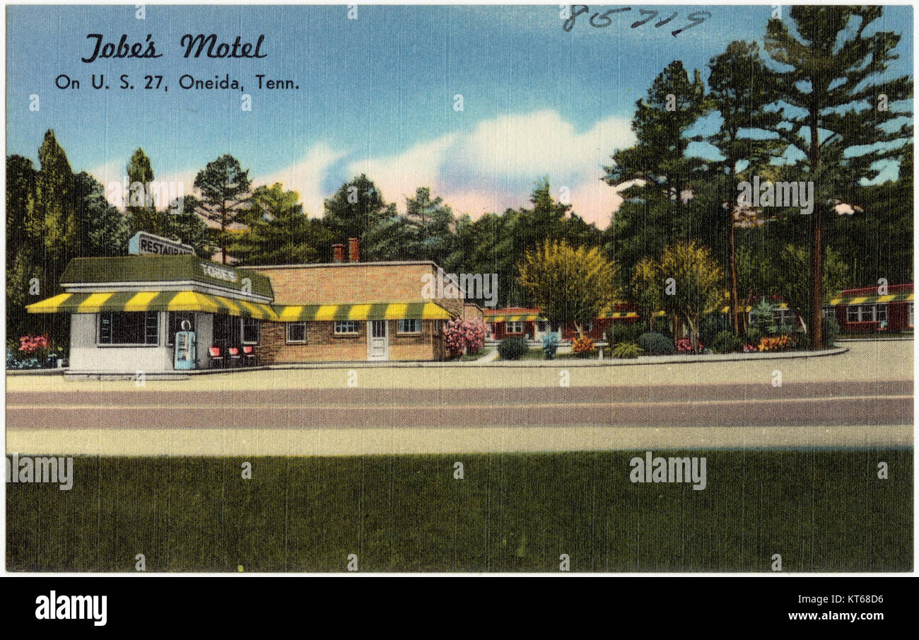 Tobe's Motel, located on U.S. Route 27 in Oneida, Tennessee, is a well ...