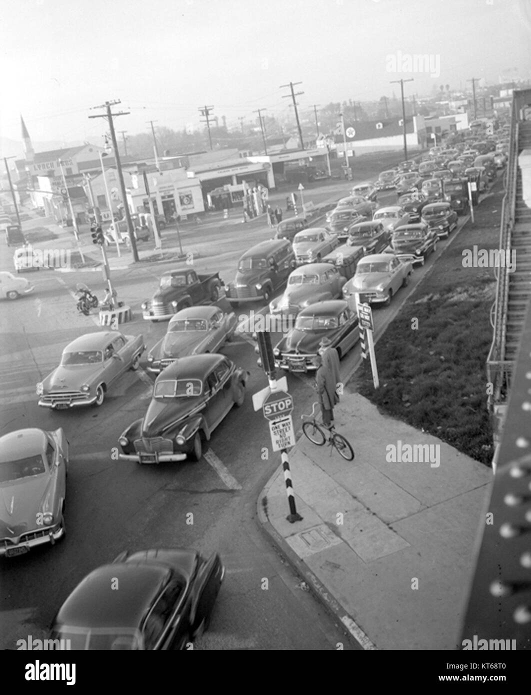 Vintage traffic jam Black and White Stock Photos & Images - Alamy