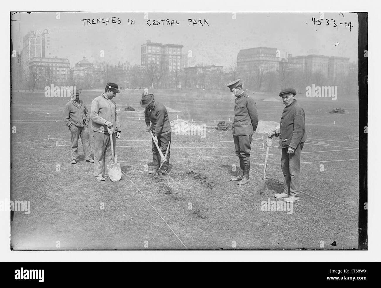 This photograph captures the historical trenches in Central Park, New ...