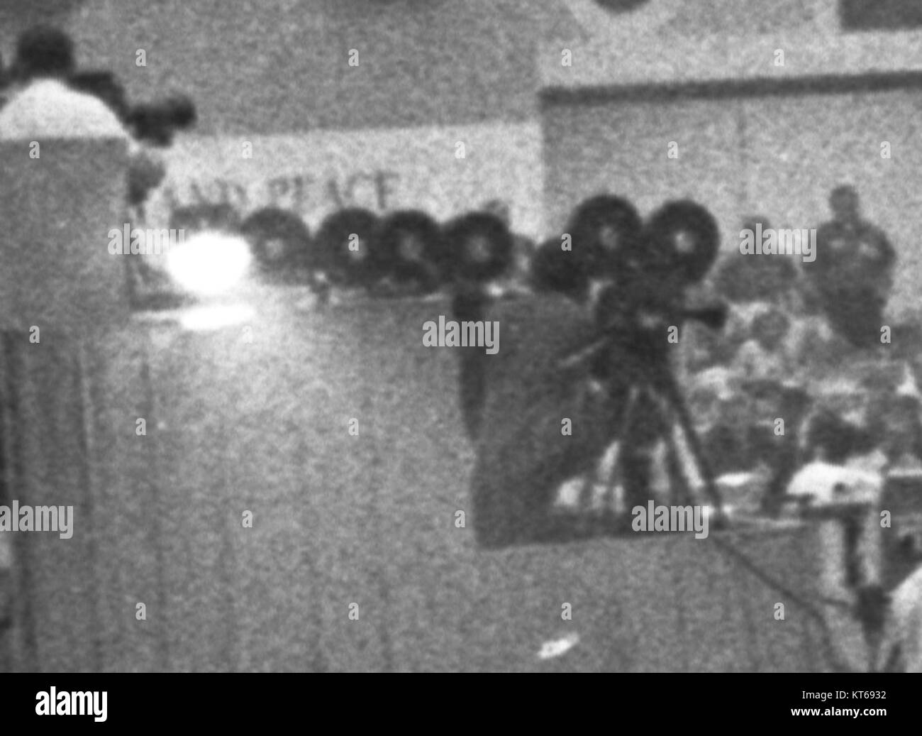 This image captures the TV cameras at the 1964 Democratic National ...