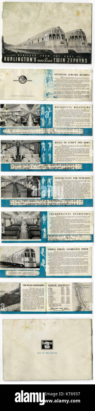 The 1937 brochure for the Twin Zephyrs 8-car train offers a glimpse ...