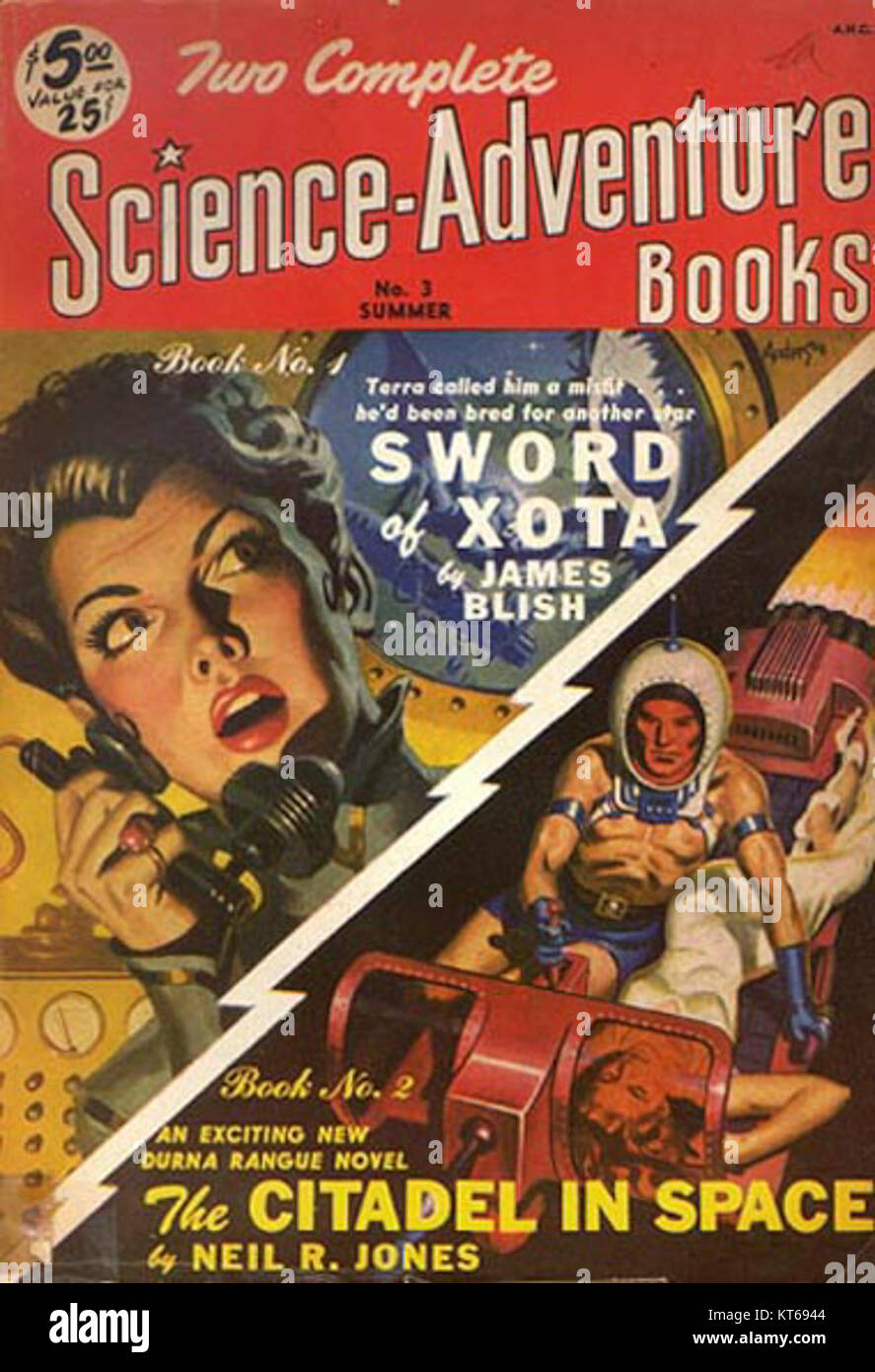 This image features two complete science adventure books published in ...