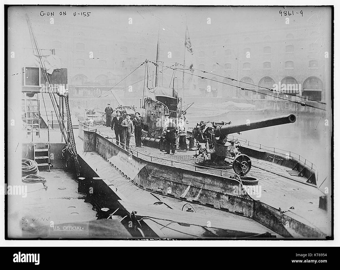 The U-155 15 cm gun is a naval artillery piece, part of the German U ...