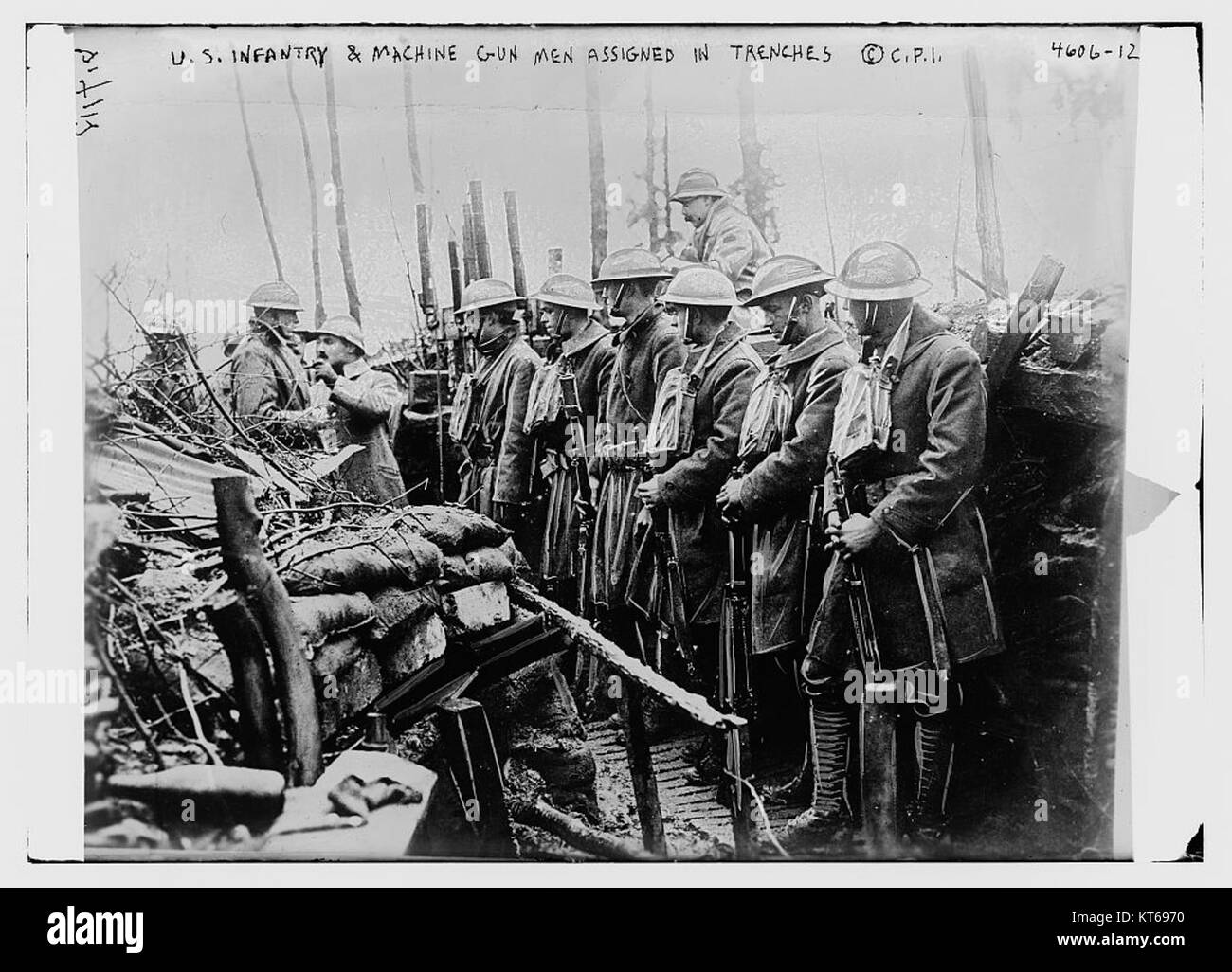 This Historical Photograph Shows Us Infantry And Machine Gun Crews