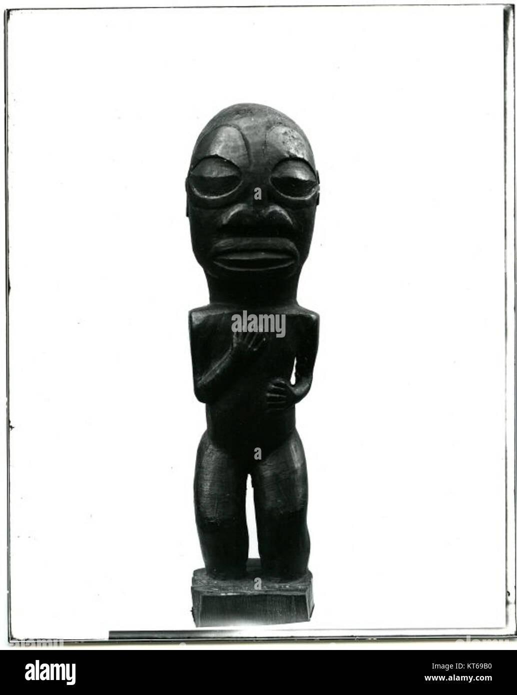 This image features a wooden figure from Hawaii, photographed by ...