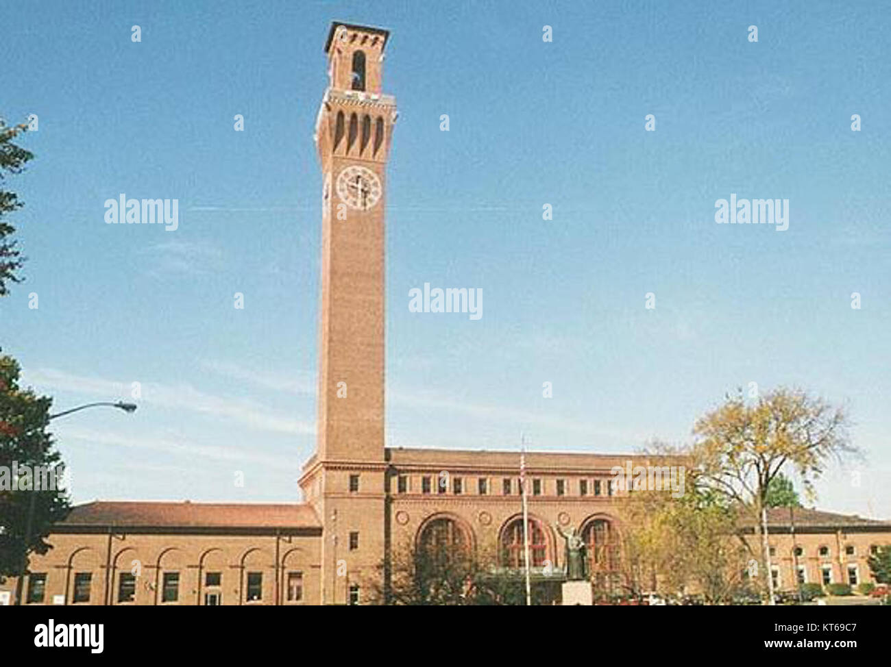 Union Station in Toronto, Canada, features a prominent clock tower. The ...