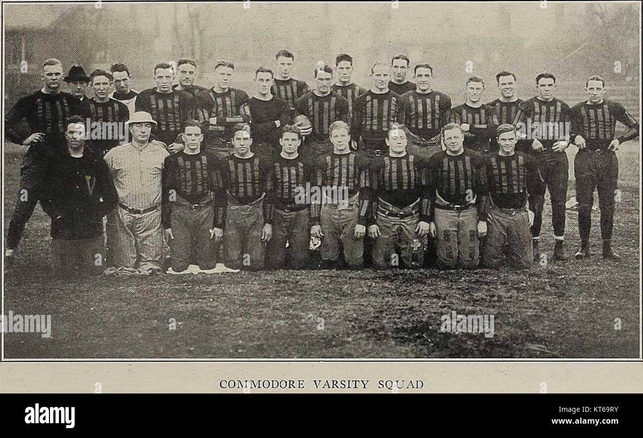 A historic image from the 1922 Vanderbilt football team, capturing a ...