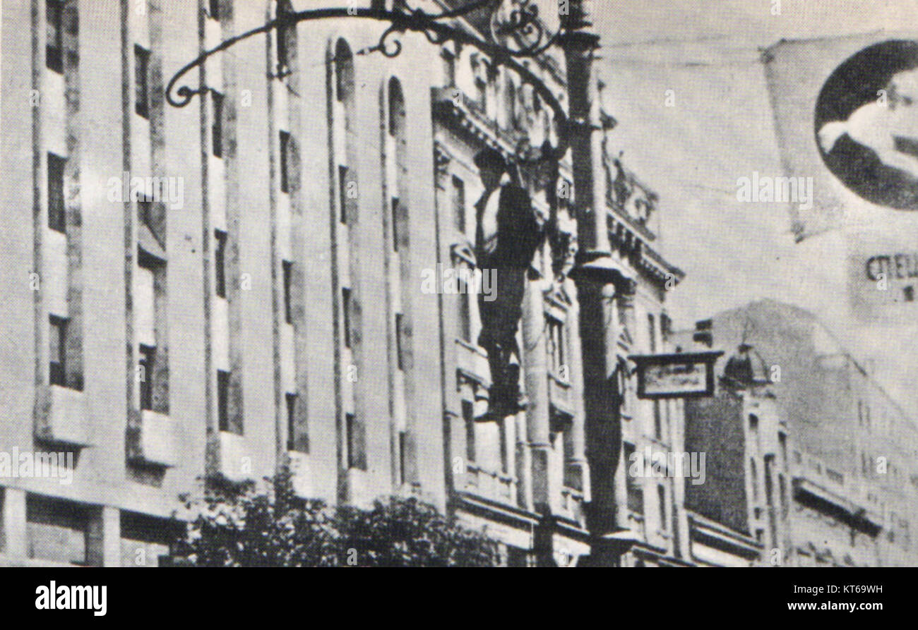 A historical photograph from 1941, showing the bustling scene at ...