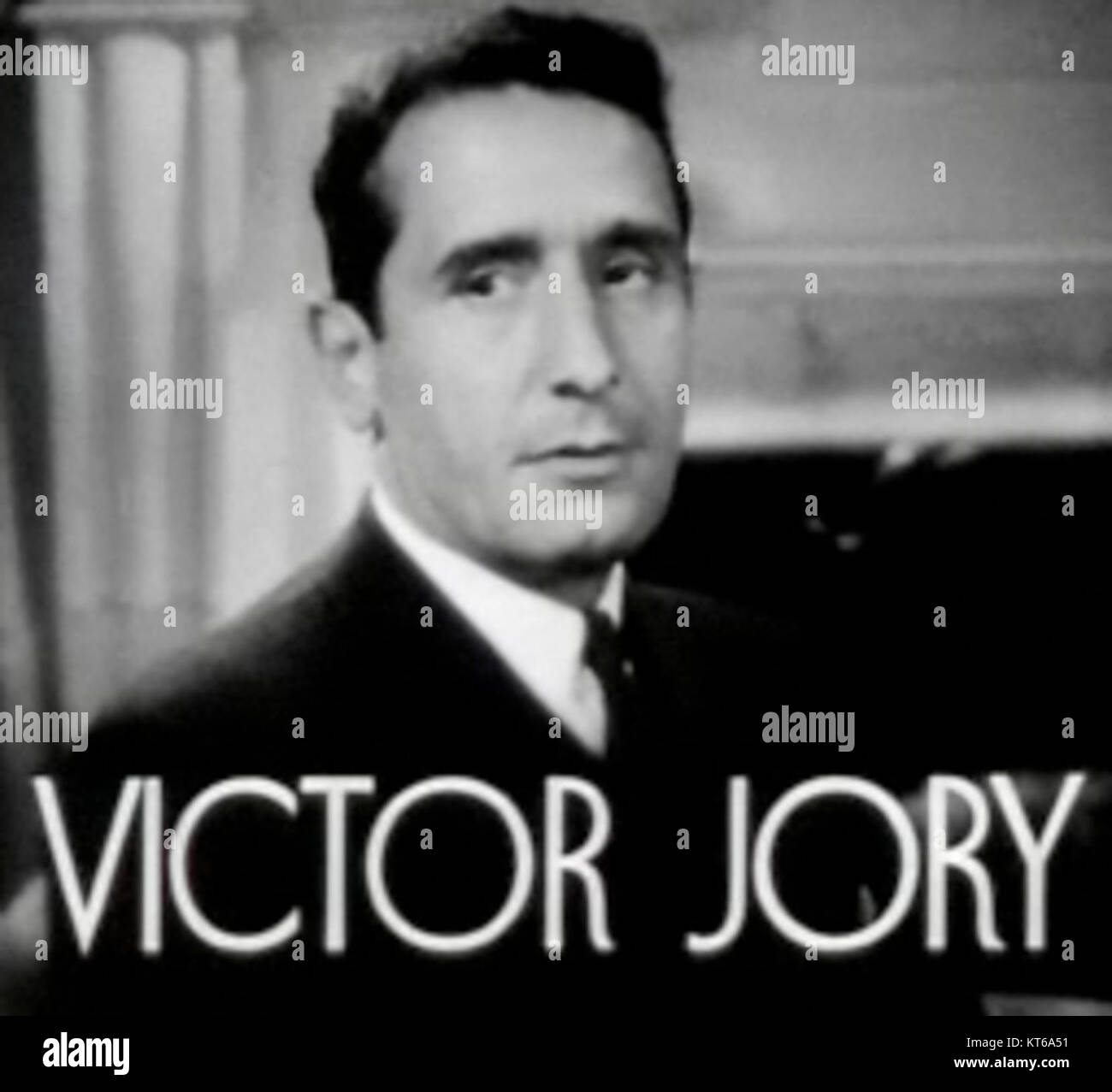 Victor Jory is depicted in the trailer for the 1942 film *First Lady*. The actor is captured in ...