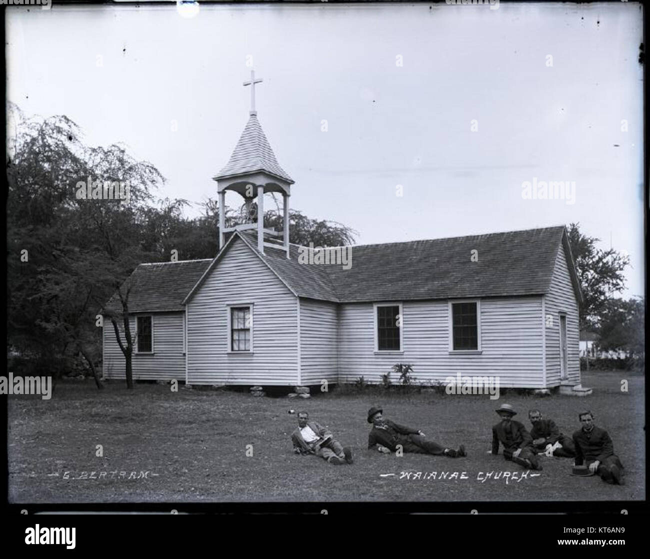 The back view photograph of Waianae Roman Catholic Church, captured by ...