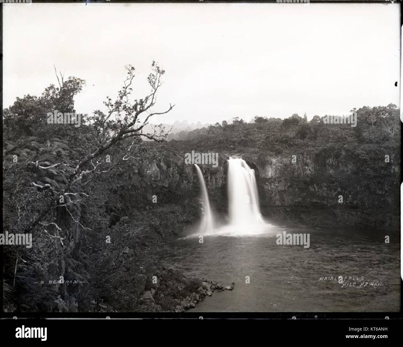 A photograph of Waiale Falls taken by Brother Bertram showcases the ...