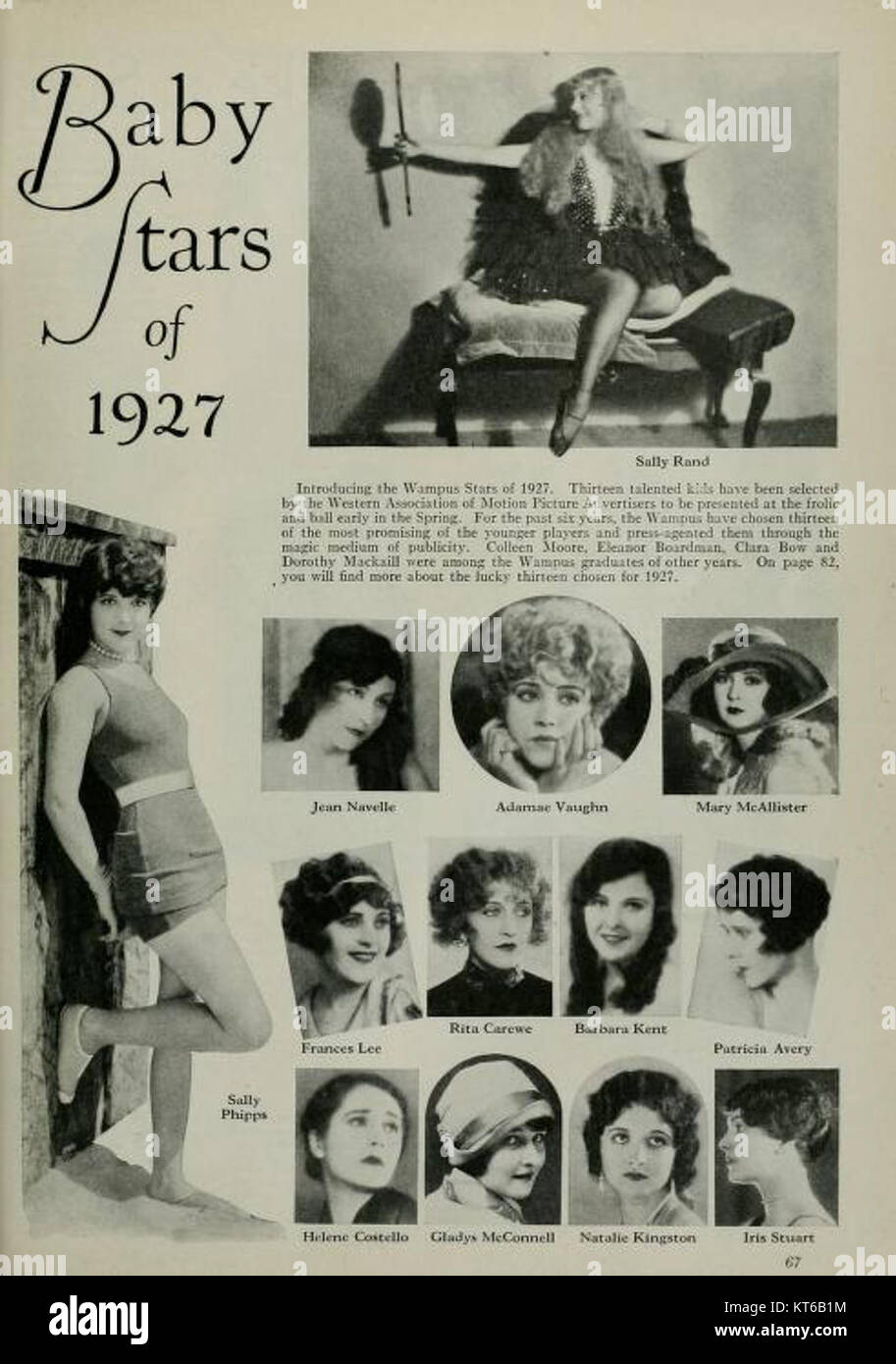 The Wampas Baby Stars was a group of young actresses chosen by the ...