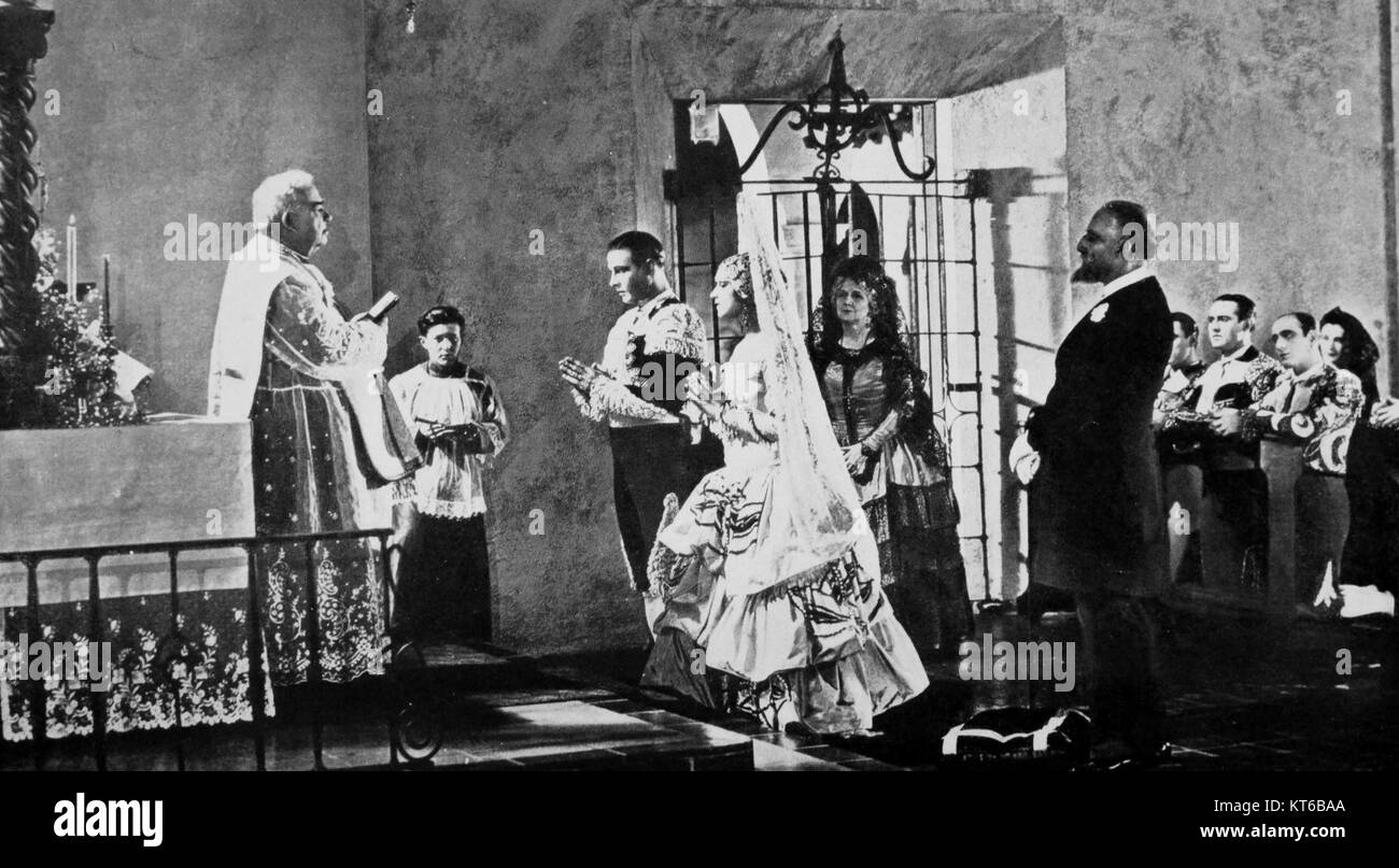 The wedding scene from the 1924 film 'A Sainted Devil' features an ...