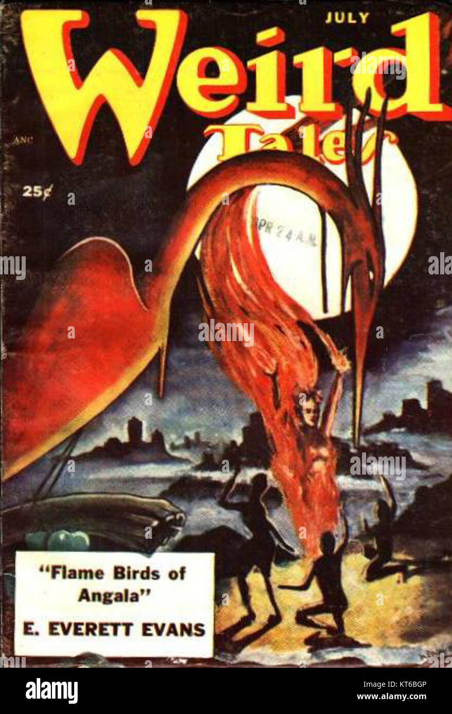 A vintage magazine cover of Weird Tales, from July 1951. The cover ...