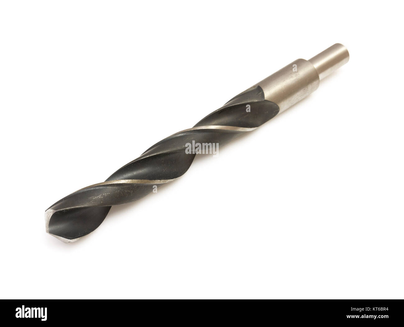 Drill bit of large size isolated over white background Stock Photo - Alamy