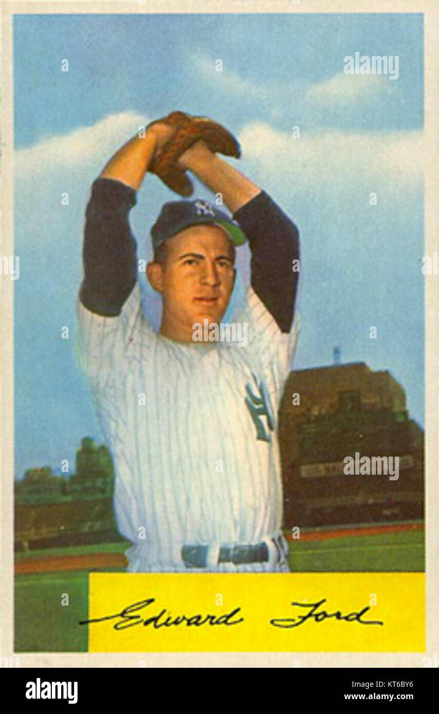 This photograph of Whitey Ford, a renowned American baseball player ...