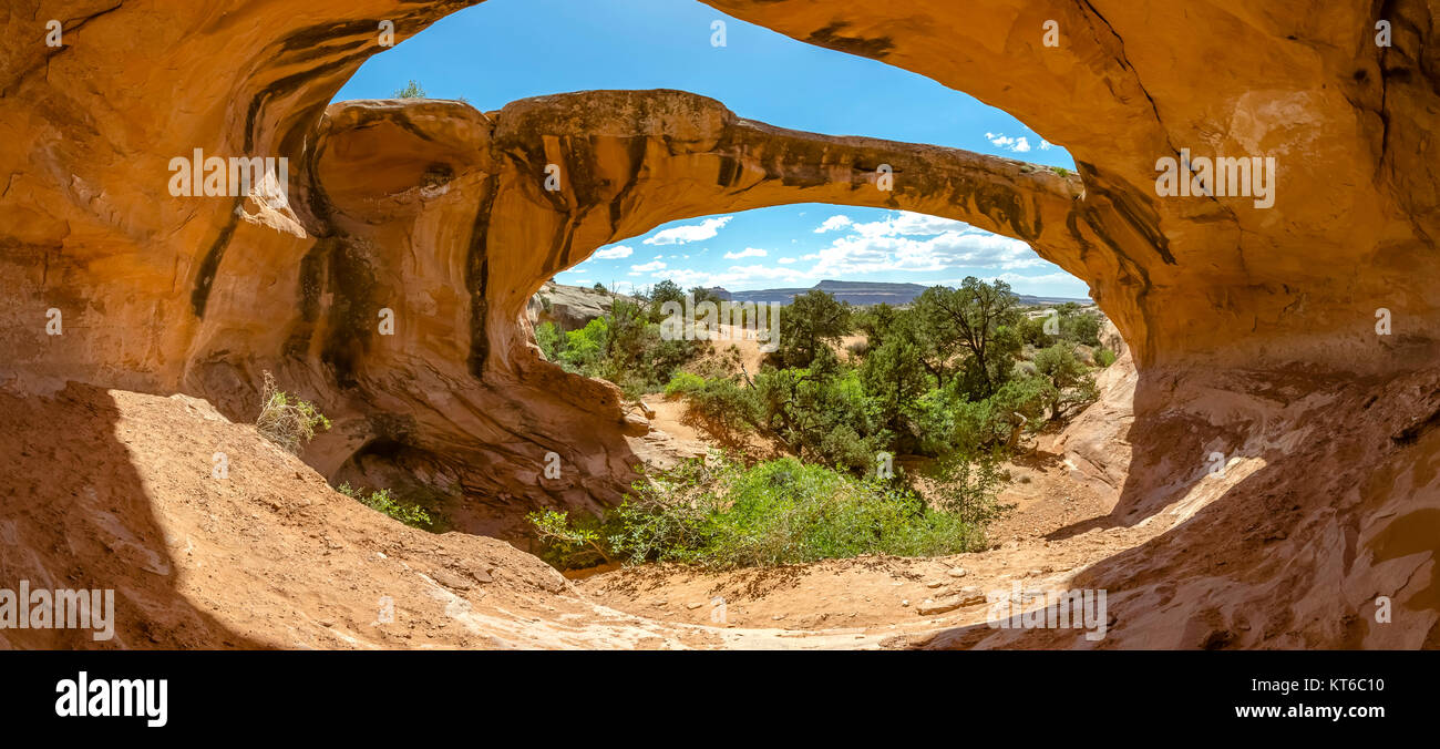 Uranium Arch in Moab, Utah. Panorama with shadows Stock Photo - Alamy
