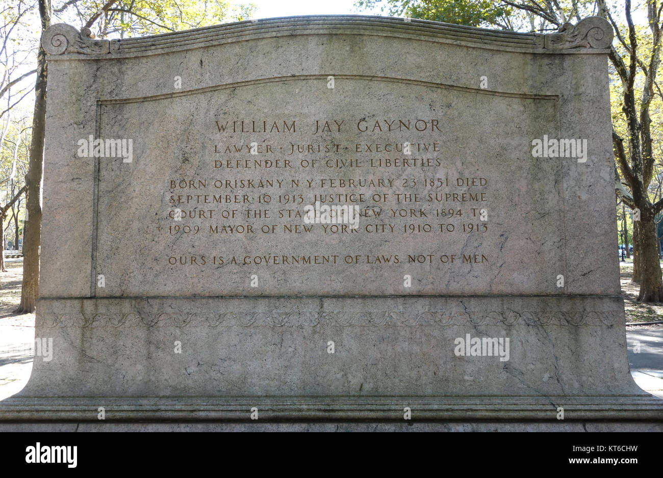 The William Jay Gaynor Memorial in Brooklyn, New York, honors the ...