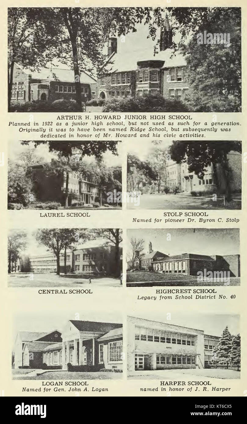 A photograph of Wilmette Schools from around 1956, depicting the ...