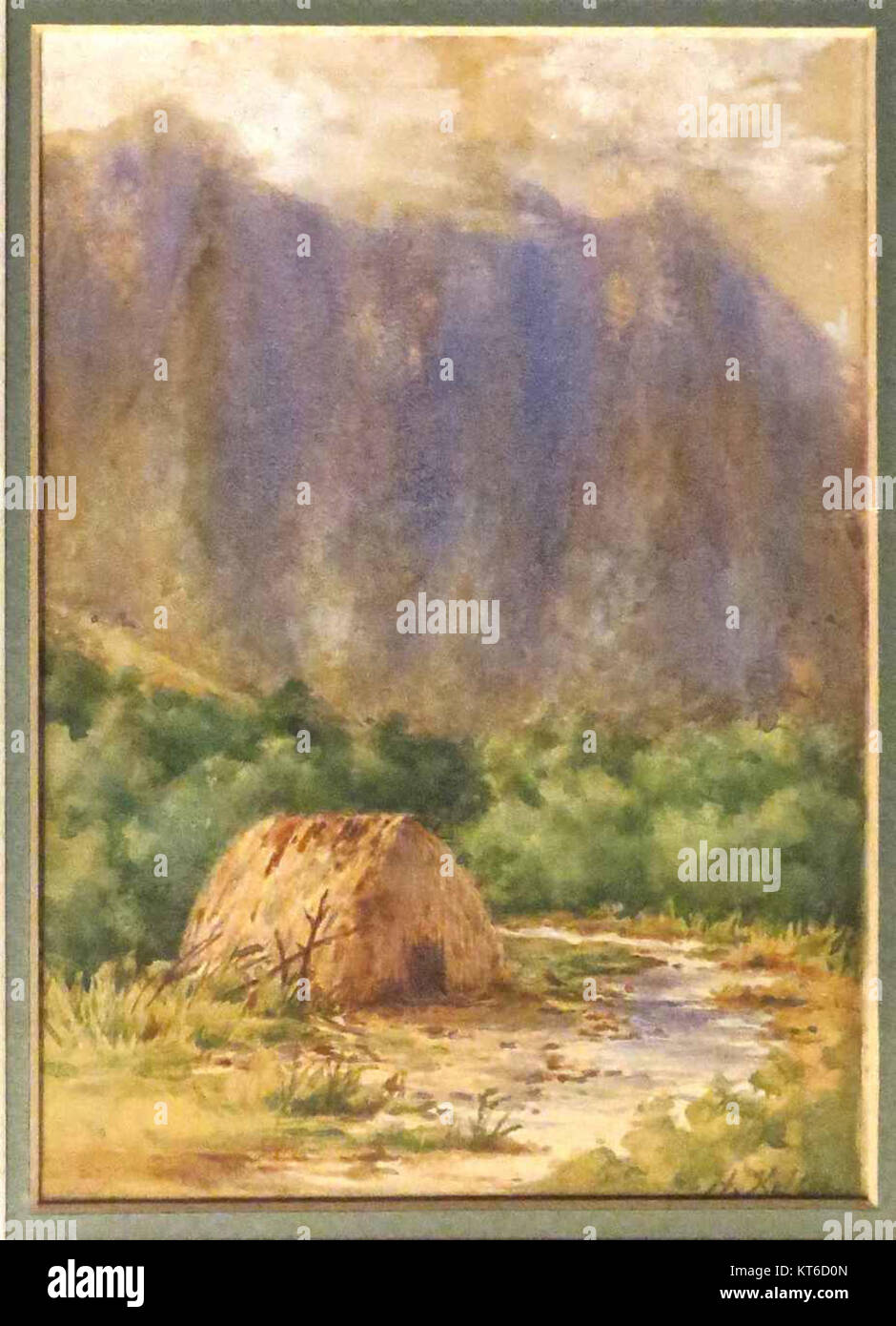 Windward Grass Shack by Helen Whitney Kelley, created around 1880 ...