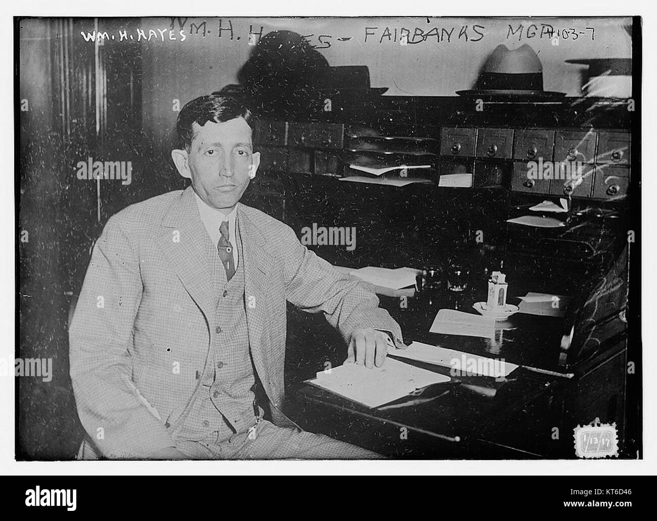 Photograph of William H. Hayes, an American politician and Postmaster ...