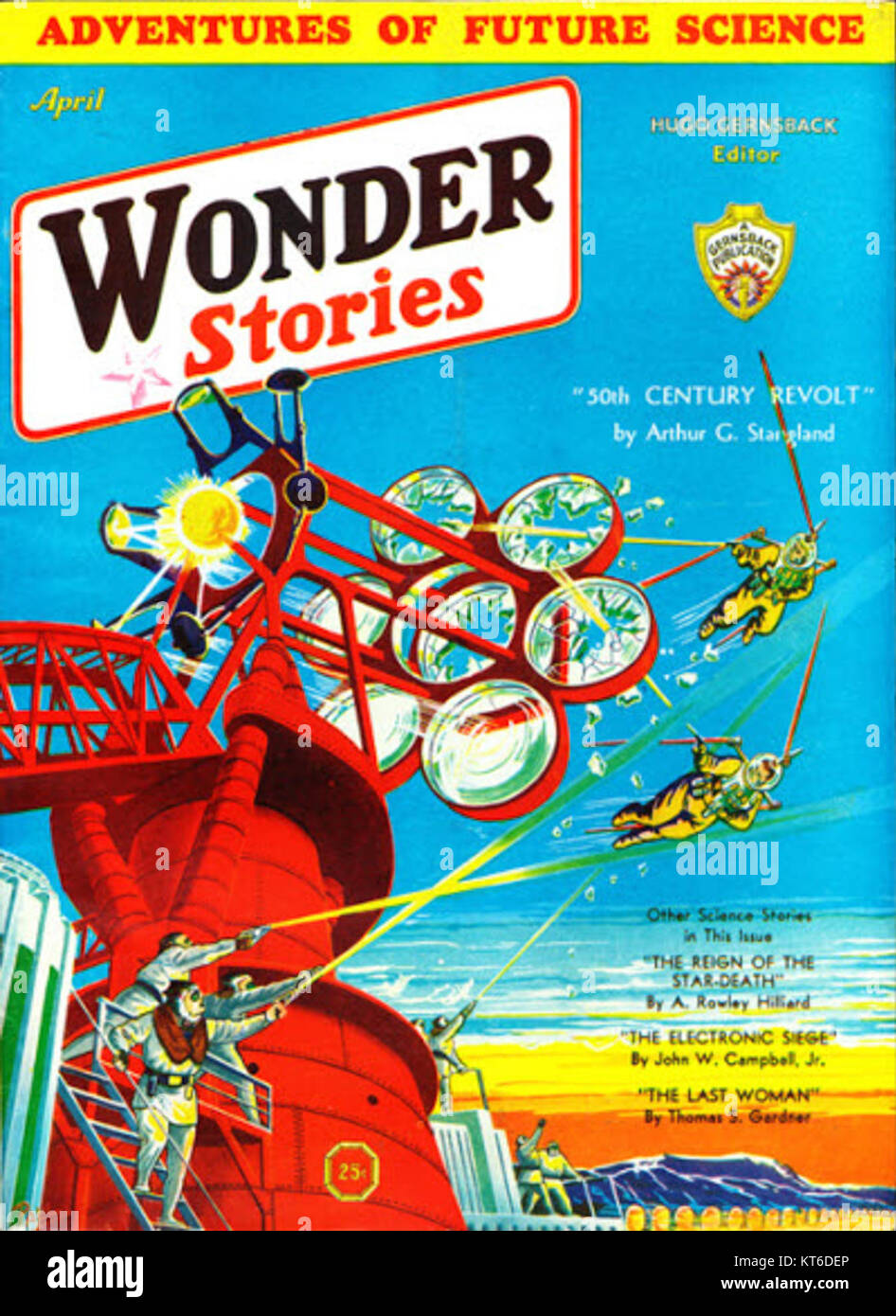 *Wonder Stories*, a science fiction magazine published in 1932, was an ...