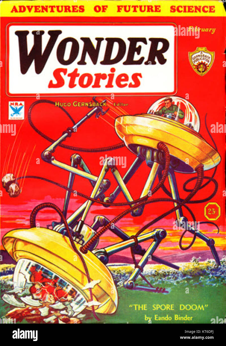 Wonder Stories, a 1934 science fiction magazine, features imaginative ...