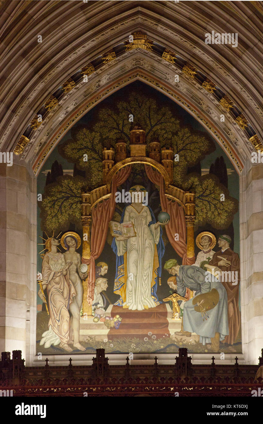 The Yale Alma Mater mural by photographer Highsmith captures the ...