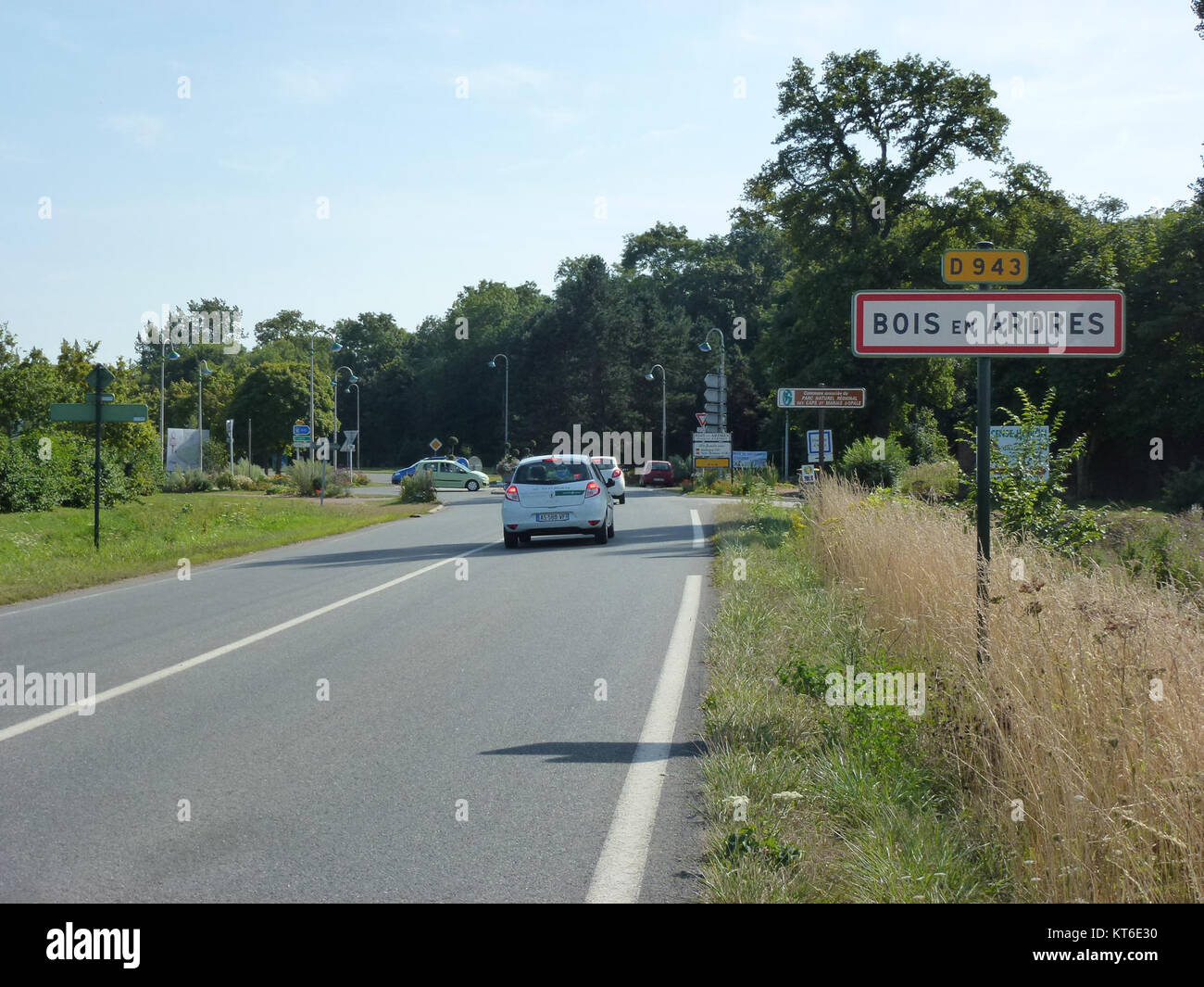 The city limit sign for Ardres, located in the Pas-de-Calais region of ...