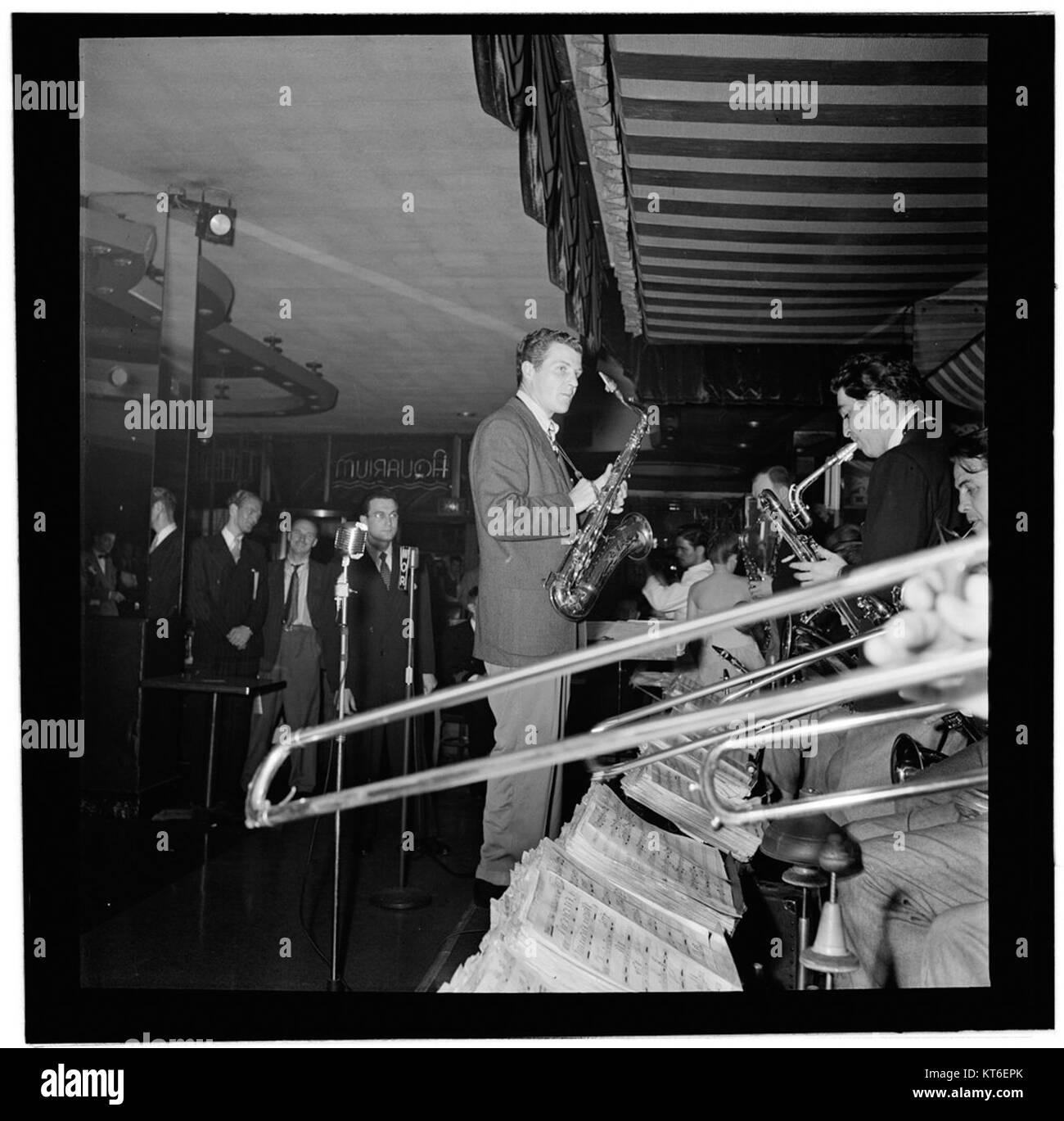 This portrait of jazz saxophonist Charlie Barnet was taken during a WOR ...