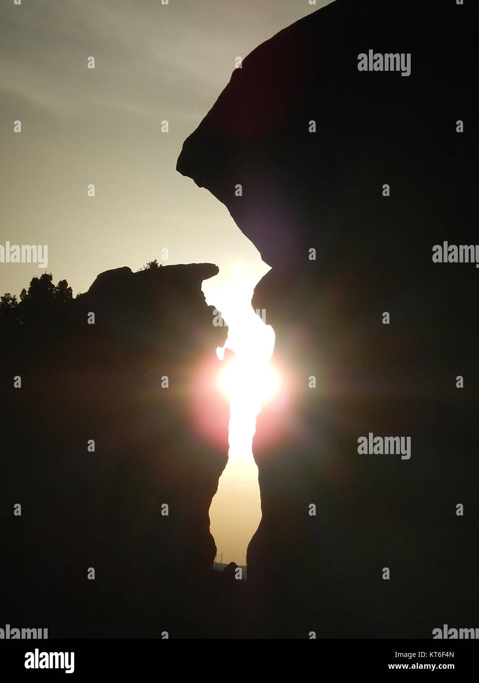 The Argimusco plateau in Sicily is captured at sunset during the ...