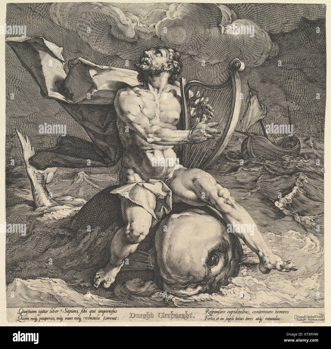 A marble sculpture titled 'Arion on a Dolphin' housed in the ...