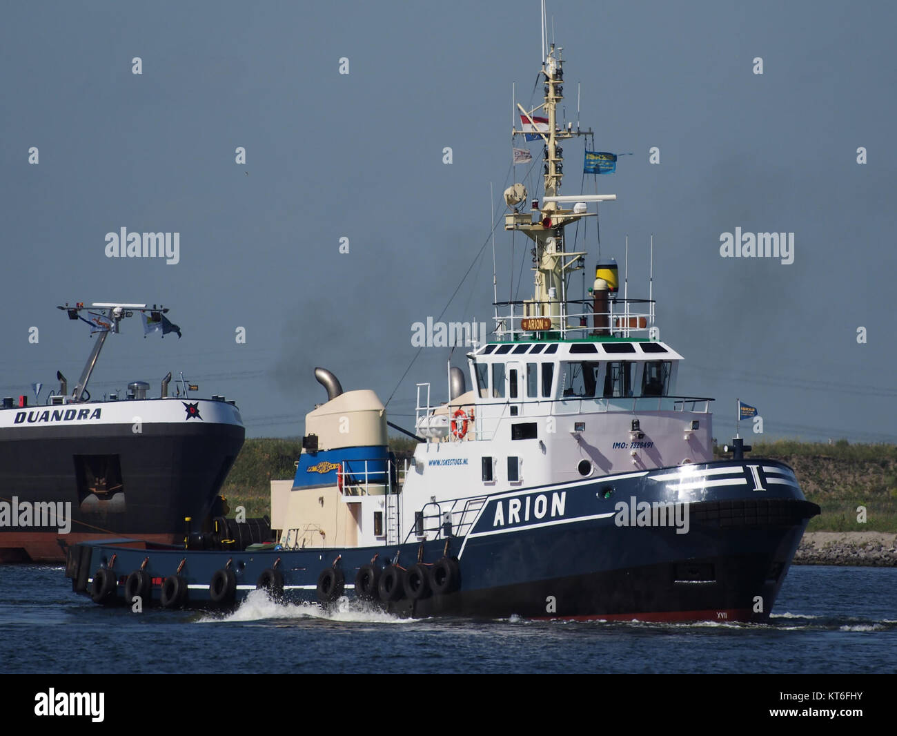 The image shows the Arion, a ship registered under IMO number 7528491 ...