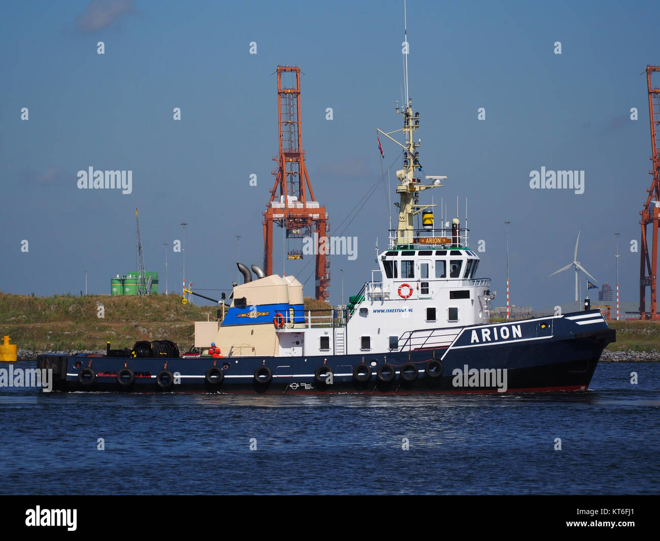 The ship Arion, identified by IMO 7528491, docked at Afrikahaven in the ...