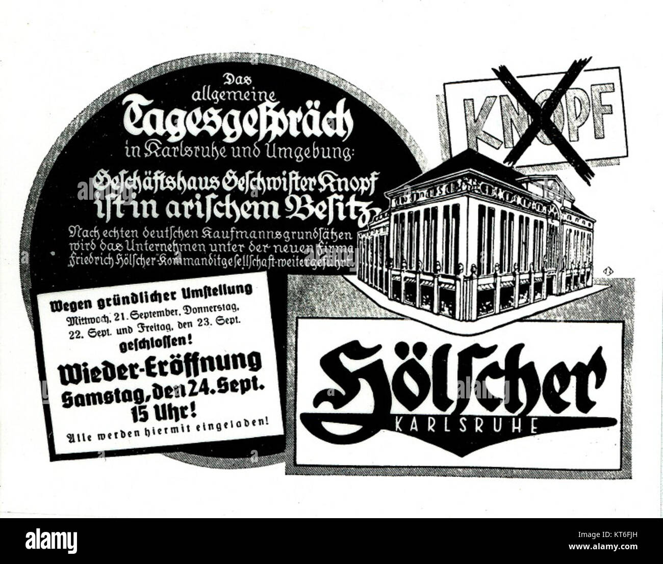 Image depicting the 'Arisierung' (Aryanization) process of Kaufhaus ...