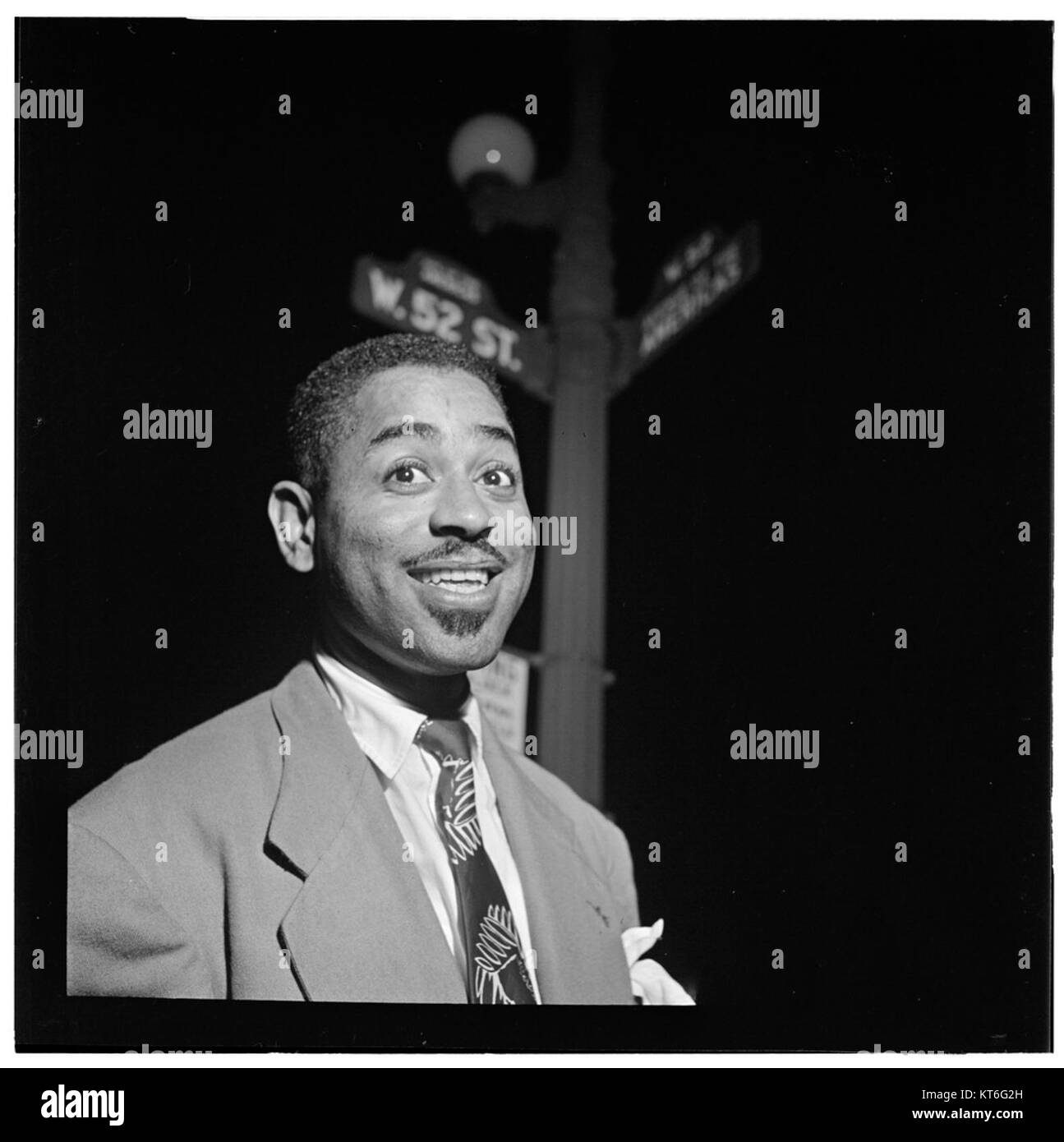 A portrait of jazz musician Dizzy Gillespie taken between 1946 and 1948 ...