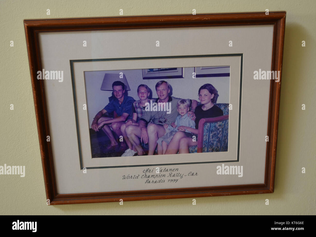 Ari Vatanen, a former Finnish rally driver, is pictured with his family ...