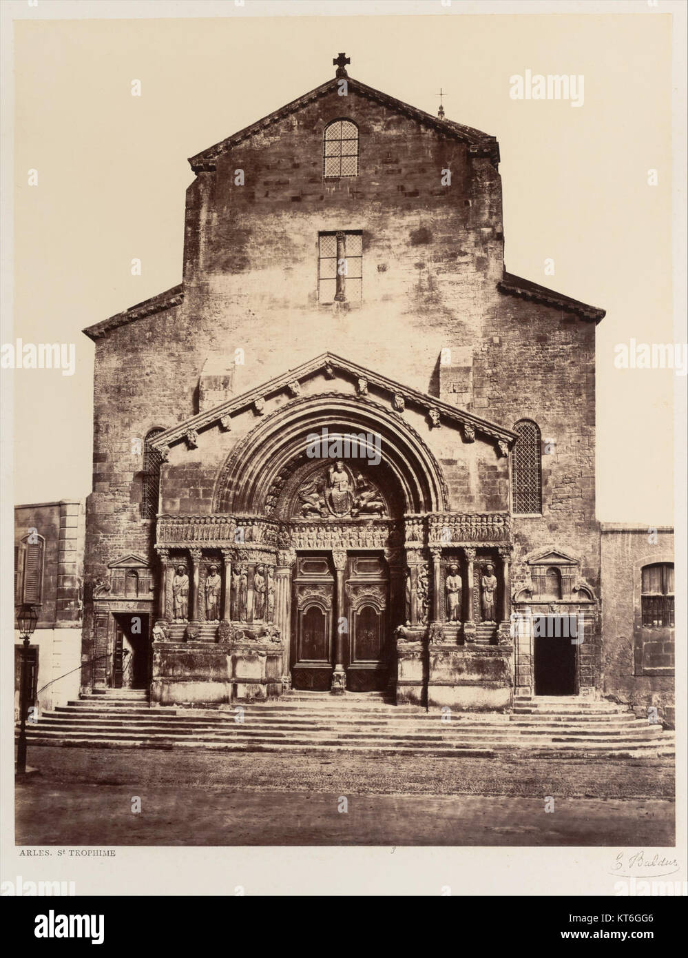 St. Trophime Church in Arles, France, is a Romanesque architectural ...