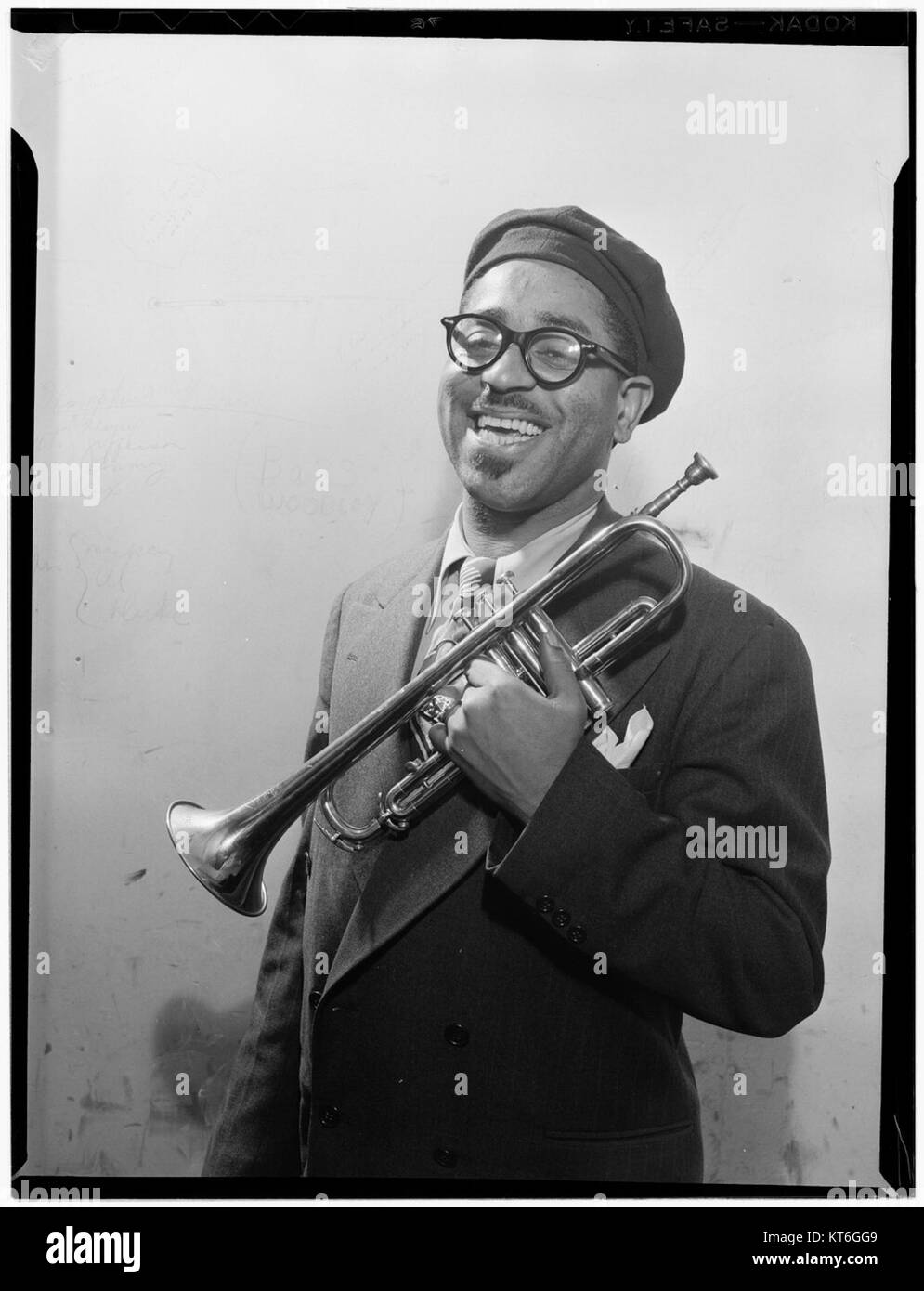 This portrait of jazz legend Dizzy Gillespie was taken around May 1947 ...