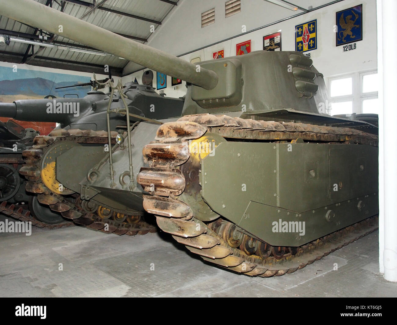 This image shows ARL 44, a French tank displayed at the Musée des ...