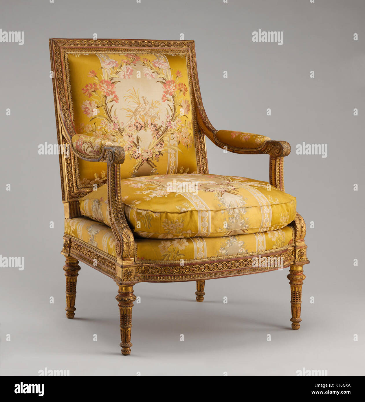 This armchair, or fauteuil, is a historical piece from Louis XVI's ...
