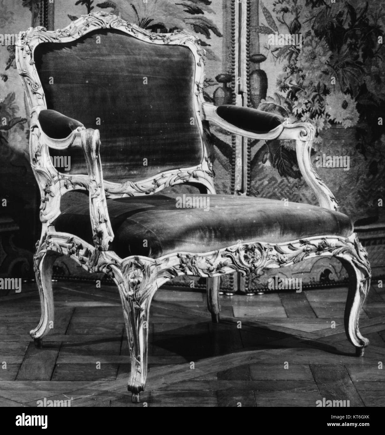 This armchair, labeled 'fauteuil,' is a piece in the Metropolitan ...